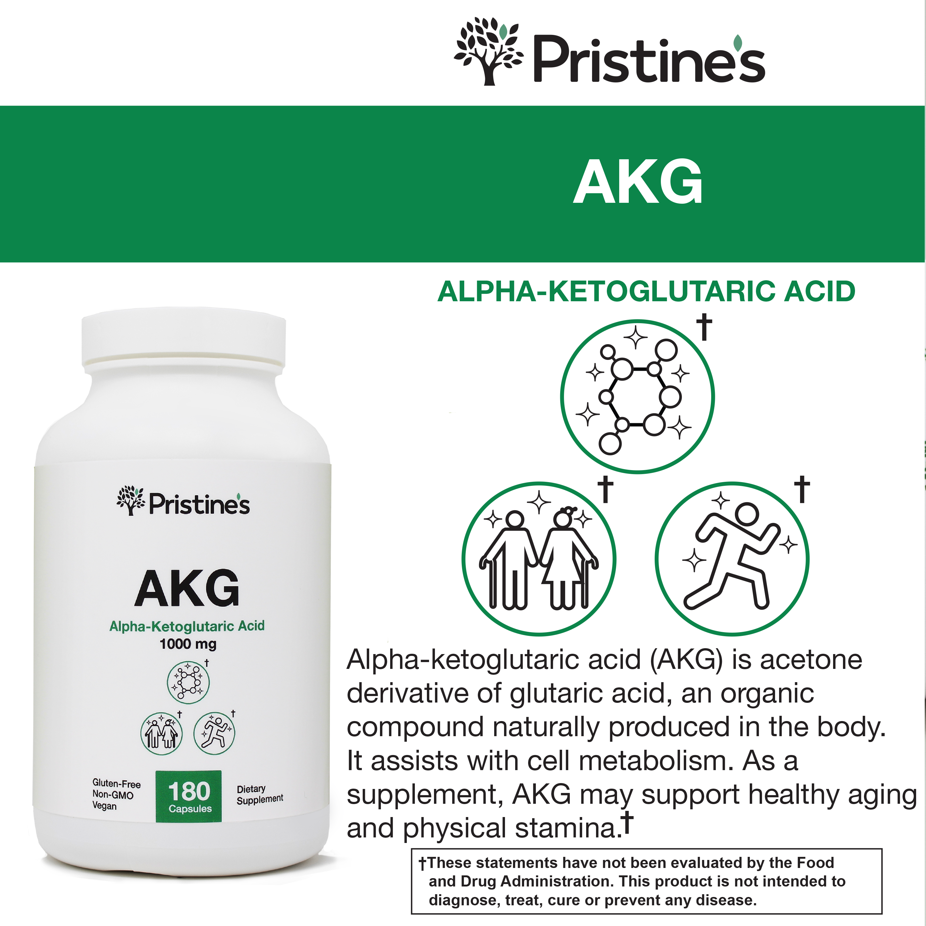 AKG 1000 MG - 3 Month Supply – pristines.com